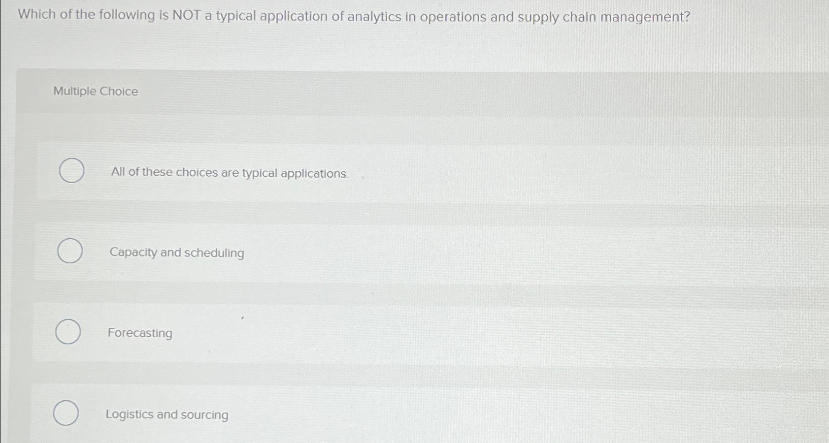 Solved Which of the following is NOT a typical application | Chegg.com