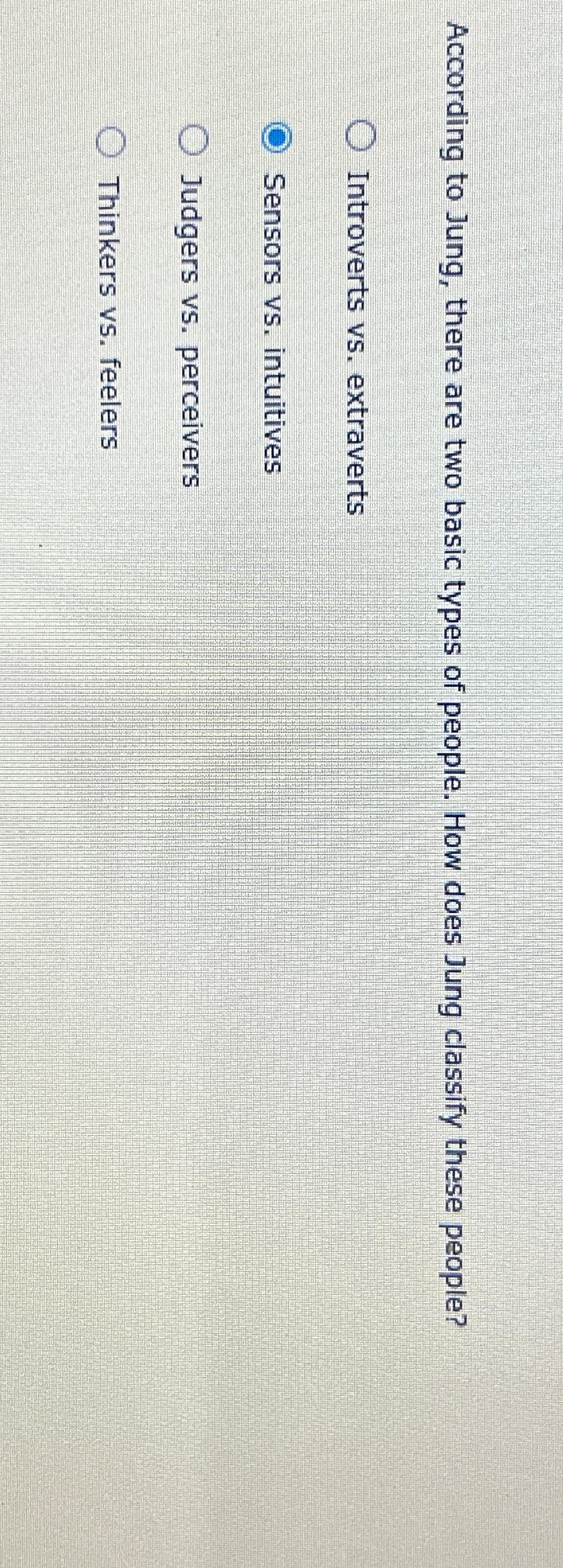 Solved According to Jung, there are two basic types of | Chegg.com