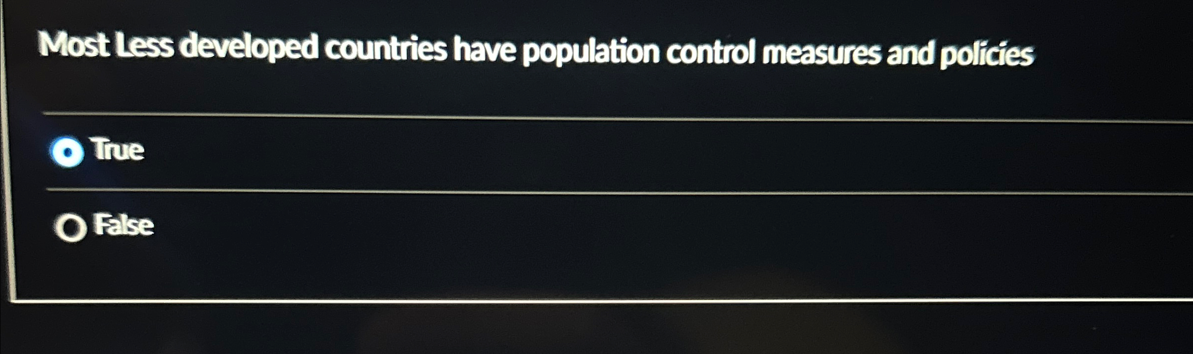 Solved Most Less developed countries have population control | Chegg.com