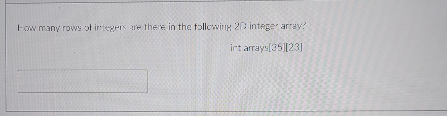 Solved How Many Rows Of Integers Are There In The Following 