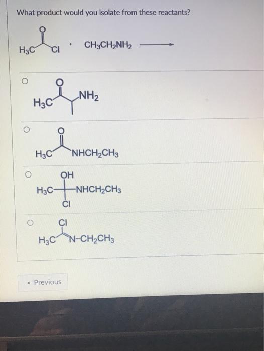 Solved What product would you isolate from these reactants? | Chegg.com