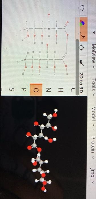 Solved MolView Tools Model Protein Jmol 2D to 3D 0 COH HO 0 | Chegg.com