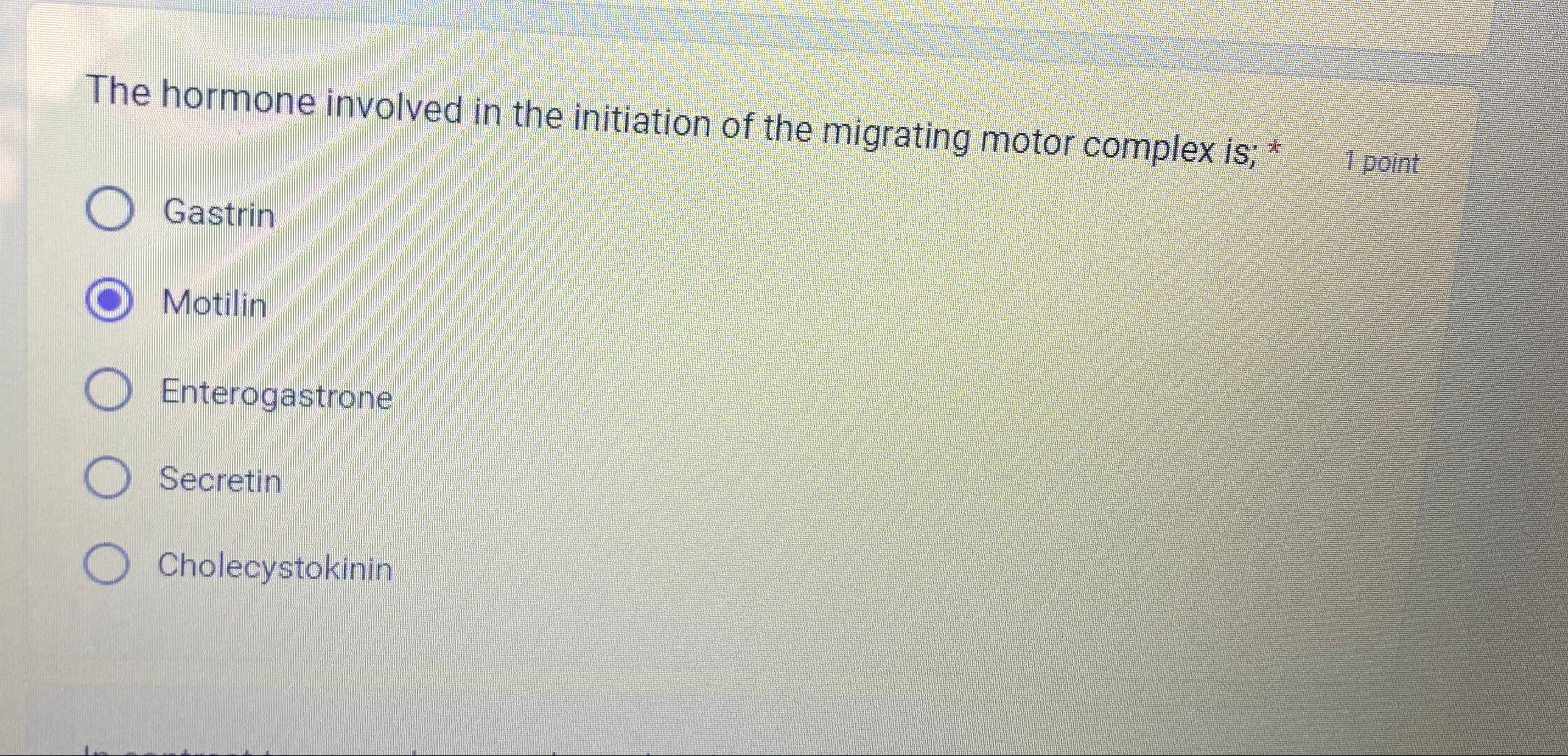 Solved The hormone involved in the initiation of the | Chegg.com