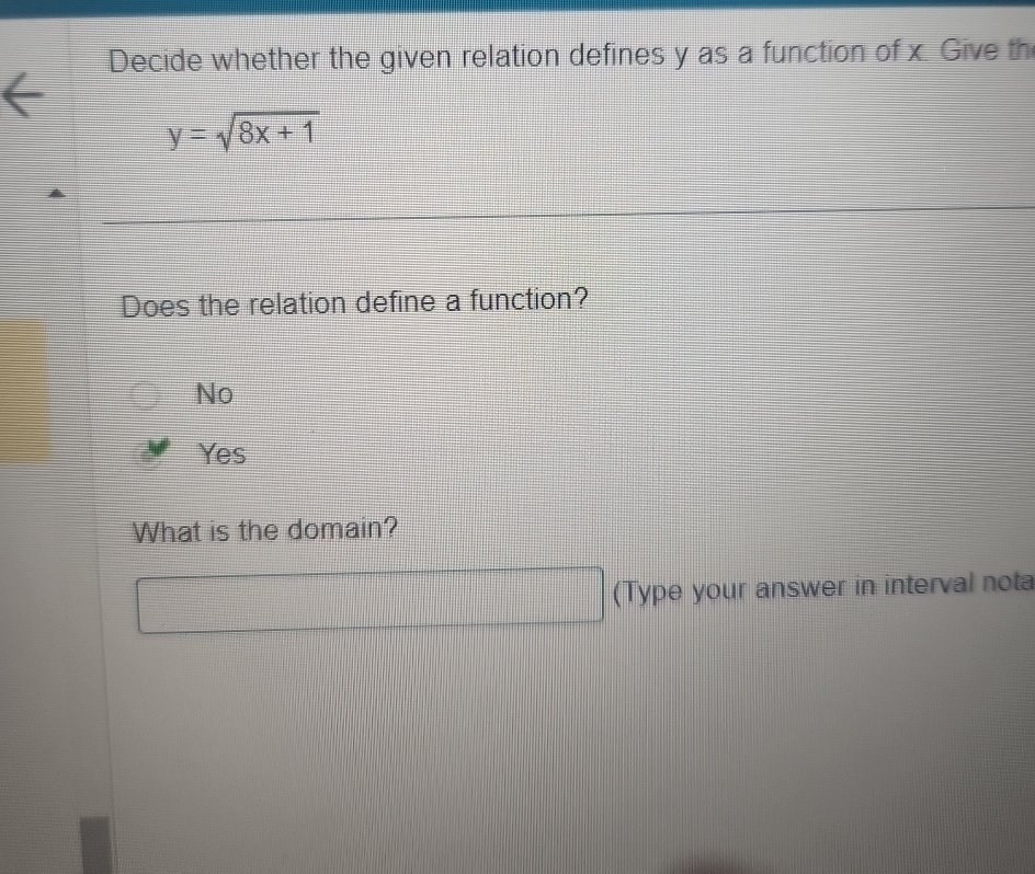 Solved Decide whether the given relation defines y ﻿as a | Chegg.com