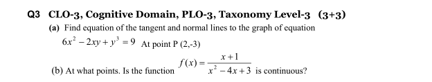 Solved Q3 CLO-3, Cognitive Domain, PLO-3, Taxonomy Level-3 | Chegg.com