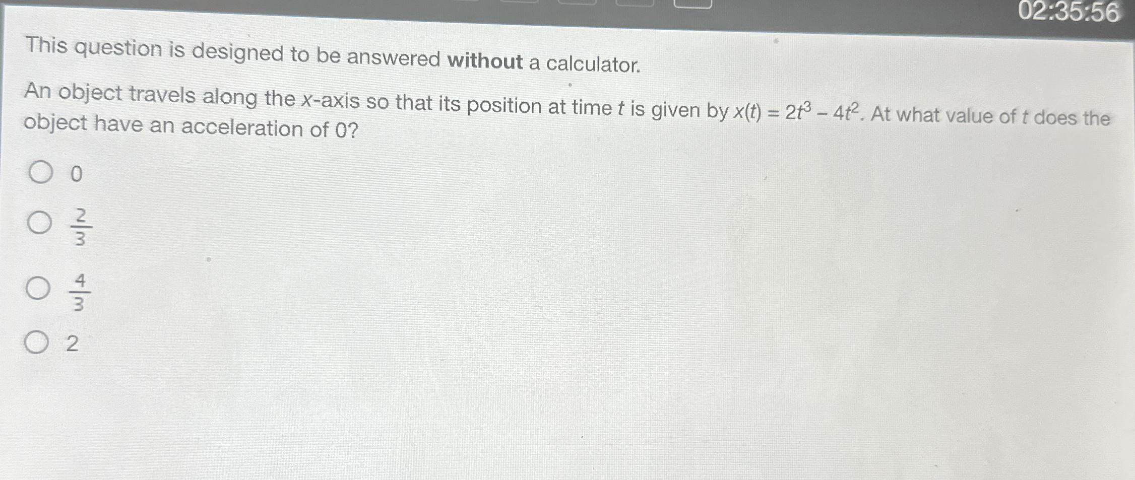 Solved 02:35:56This question is designed to be answered | Chegg.com
