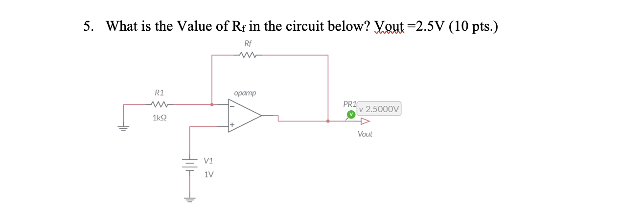 Solved What is the Value of Rf ﻿in the circuit below? Yout | Chegg.com