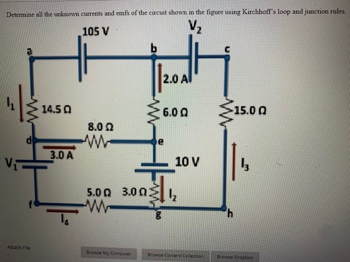 Solved Determine all the unknown currents and emfs of the | Chegg.com