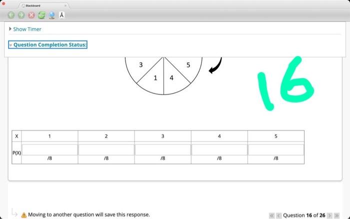 Solved Backboard Show Timer Question Completion Status: | Chegg.com