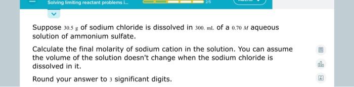 Solved Solving limiting reactant problems ... Suppose 30.5 g | Chegg.com