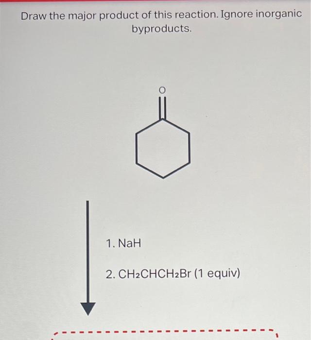 Solved Draw the major product of this reaction. Ignore | Chegg.com