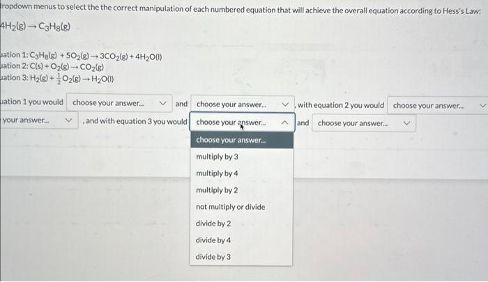 Solved Use the dropdown menus to select the the correct | Chegg.com