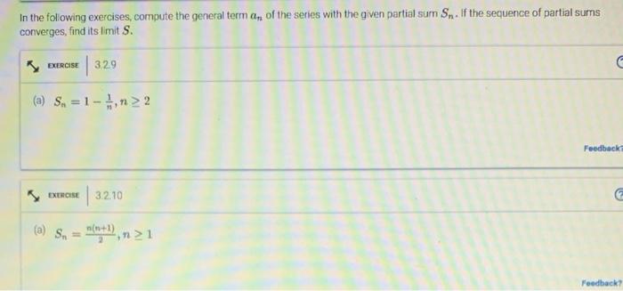 Solved In the following exercises, compute the general term | Chegg.com