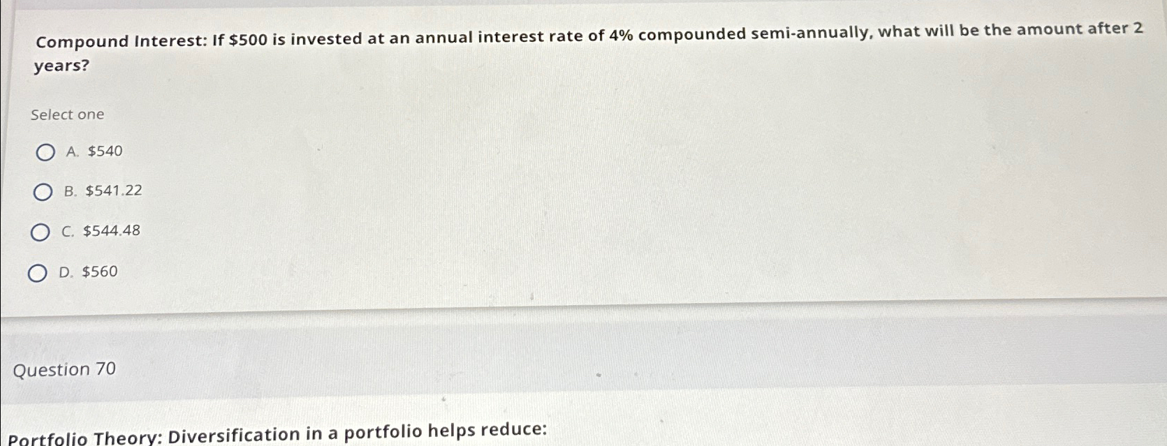 Solved Compound Interest: If $500 is invested at an annual | Chegg.com