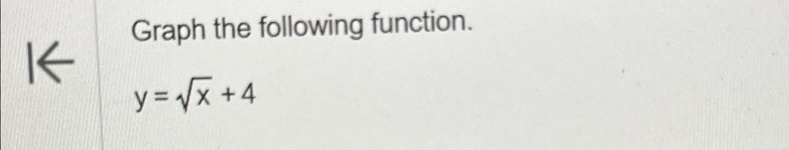 Solved Graph the following function.y=x2+4 | Chegg.com