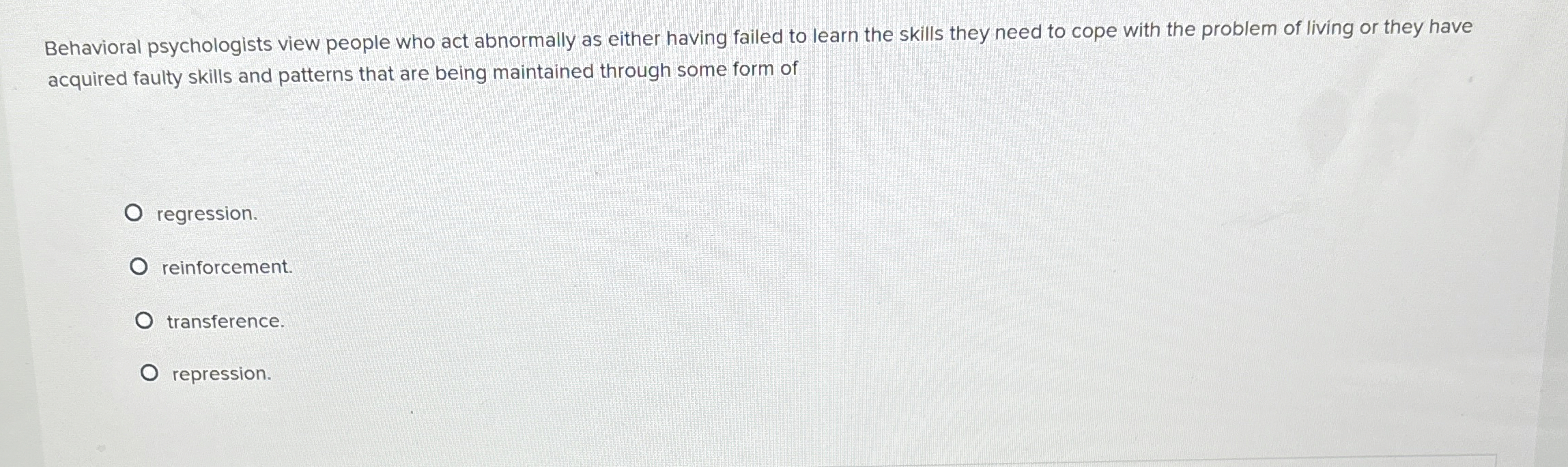 Solved Behavioral psychologists view people who act | Chegg.com