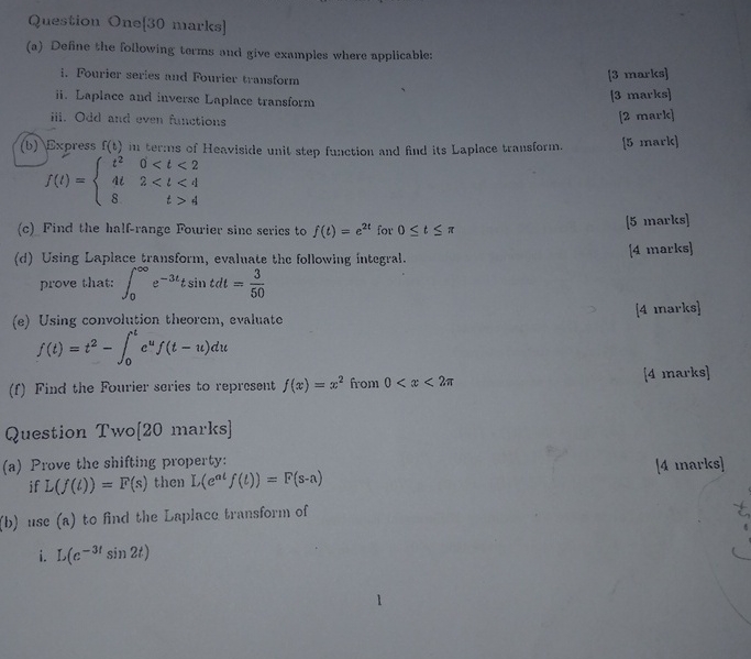 Solved Question Ono[30 ﻿marks](a) ﻿Define the following | Chegg.com