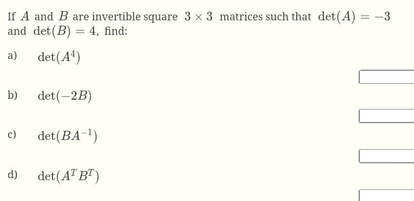 Solved If A and B are invertible square 3×3 matrices such | Chegg.com