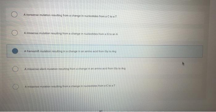 Mutation: Earwax gene mutation Select the ABCC11 | Chegg.com