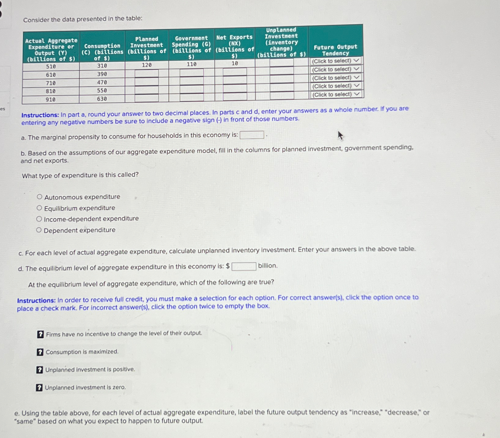 Solved Consider the data presented in the | Chegg.com