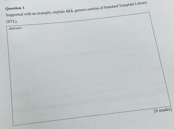 Solved Question 1 Supported with an example, explain ALL | Chegg.com