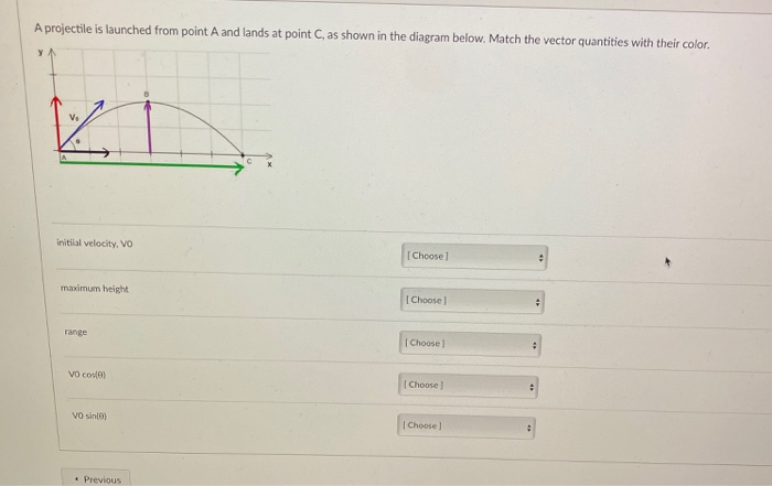 Solved A projectile is launched from point A and lands at | Chegg.com