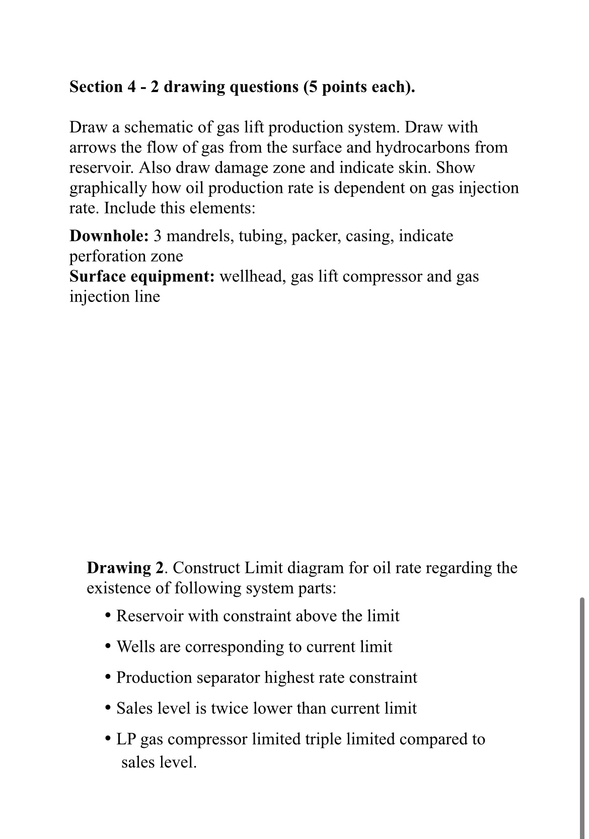 Solved Section 4 - 2 ﻿drawing questions ( 5 ﻿points | Chegg.com