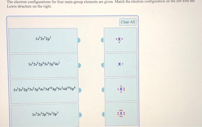 Solved The electron configurations for four main-group | Chegg.com