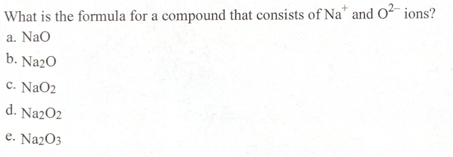 Solved What is ﻿the formula for a compound that consists | Chegg.com