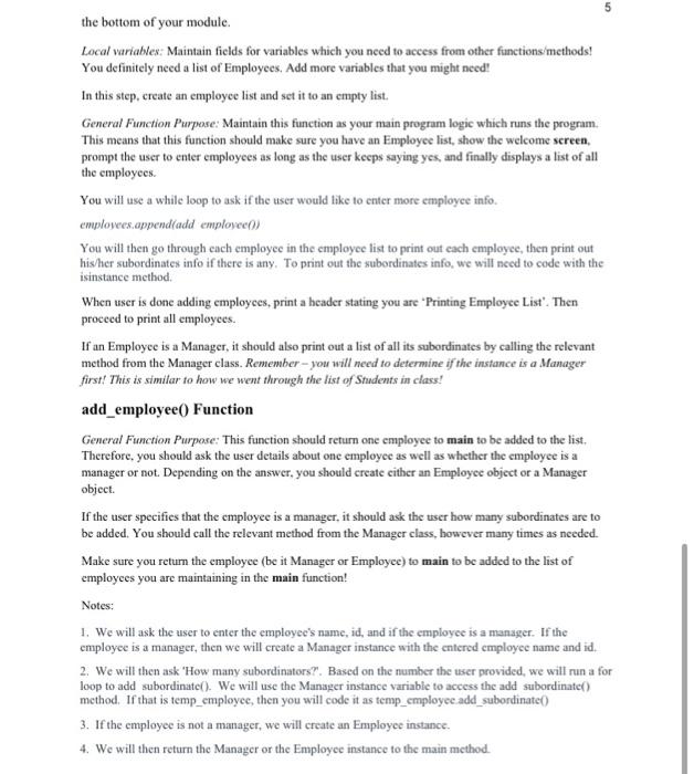 Solved Instructions Create a new python module named | Chegg.com