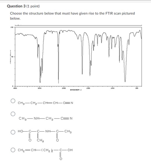 Solved Question 3 (1 ﻿point)Choose the structure below that | Chegg.com