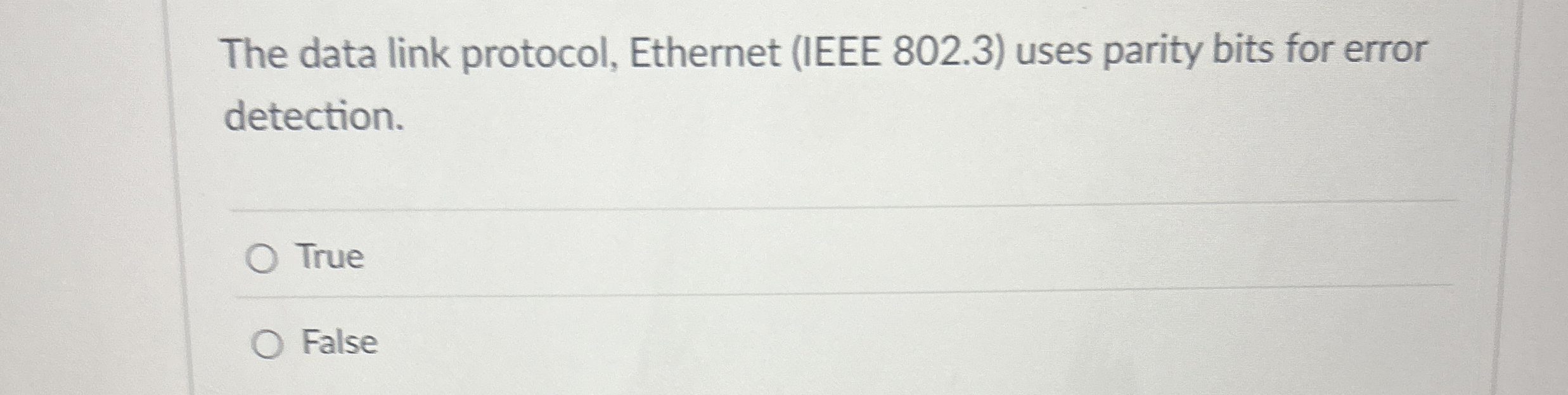 Solved The data link protocol, Ethernet (IEEE 802.3) ﻿uses | Chegg.com