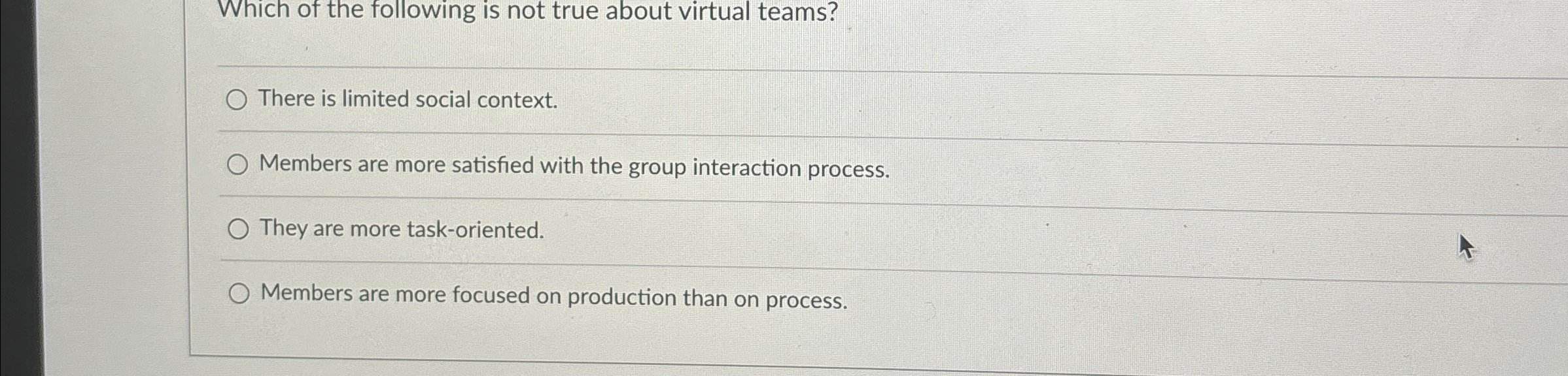 Solved Which of the following is not true about virtual | Chegg.com