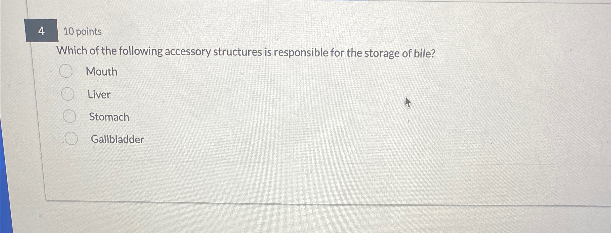 Solved 410 ﻿pointsWhich of the following accessory | Chegg.com