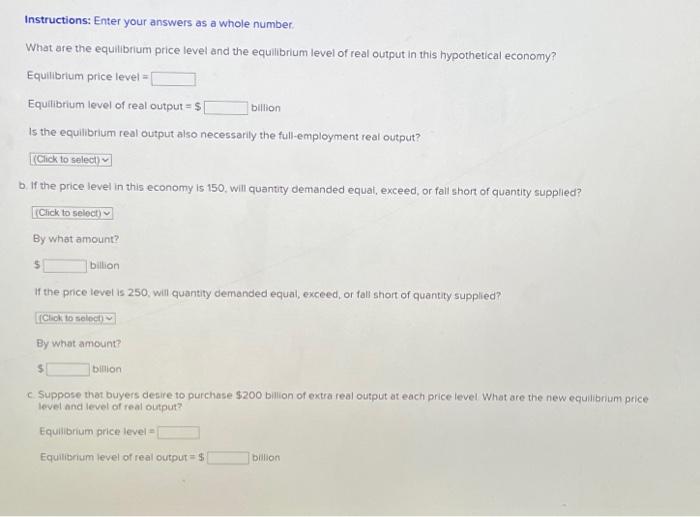 Solved a. Use the data above to graph the aggregate demand | Chegg.com
