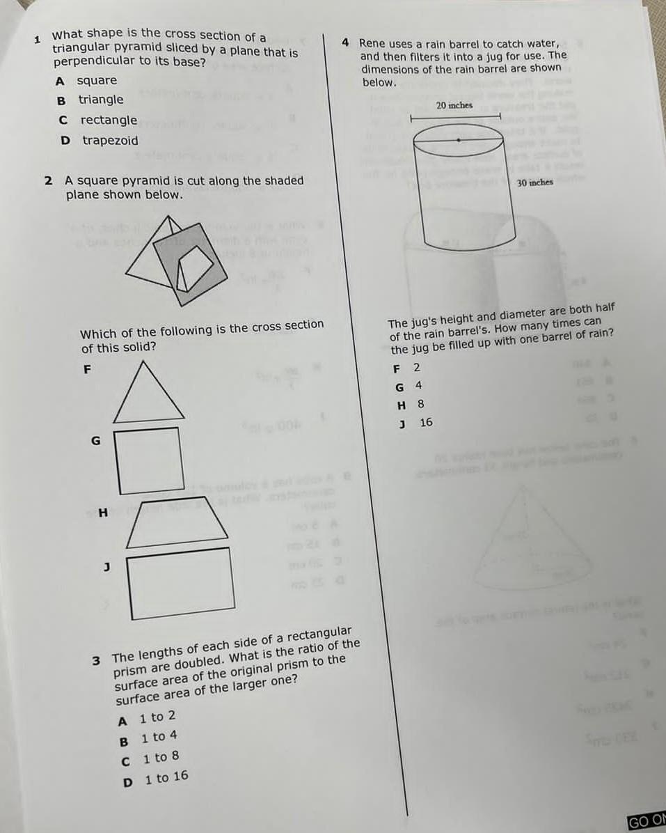 Solved 1 What shape is the cross section of a triangular | Chegg.com