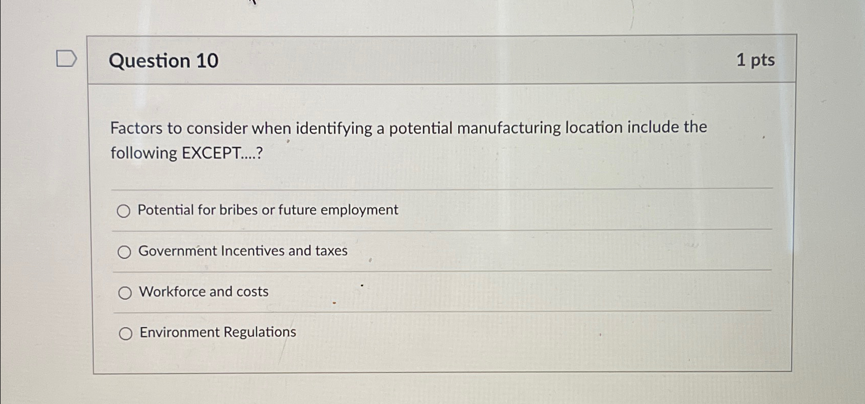 Solved Question 101ptsFactors to consider when identifying a | Chegg.com