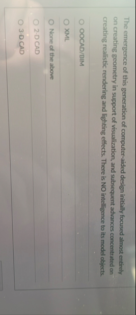 Solved The emergence of this generation of computer-aided | Chegg.com