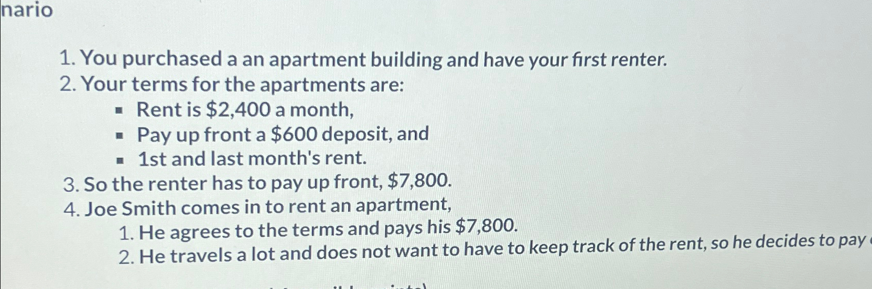 Solved You purchased a an apartment building and have your | Chegg.com