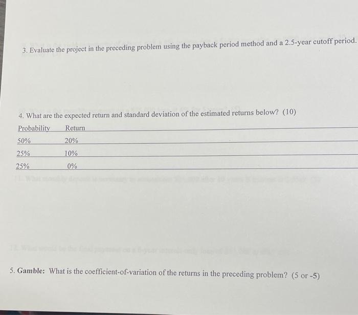 Solved 3. Evaluate the project in the preceding problem | Chegg.com