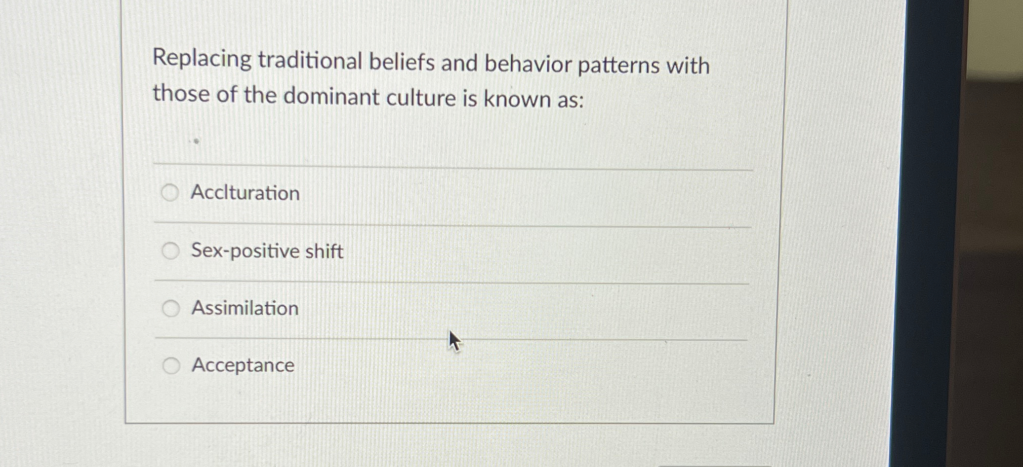 Solved Replacing traditional beliefs and behavior patterns | Chegg.com