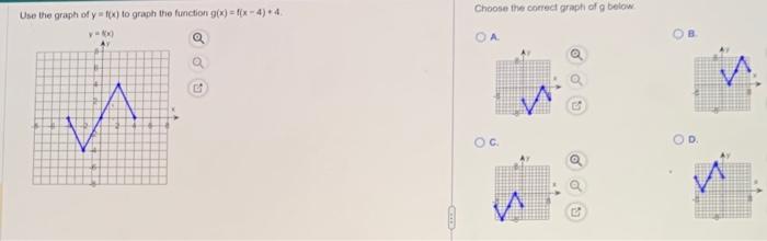 Solved Use the graph of y=f(x) to g raph the function | Chegg.com