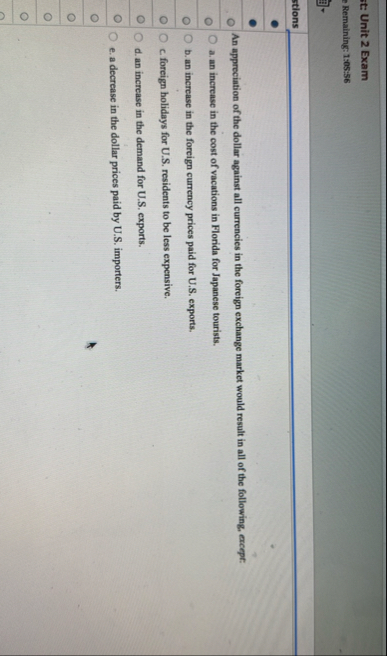 Solved Unit 2 ﻿ExamRemaining: 1:05:56stionsAn appreciation | Chegg.com