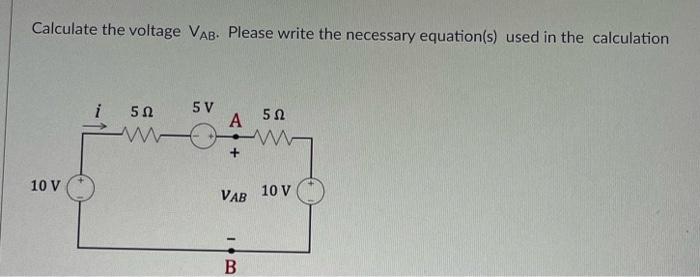 Solved Calculate the voltage VAB. Please write the necessary | Chegg.com