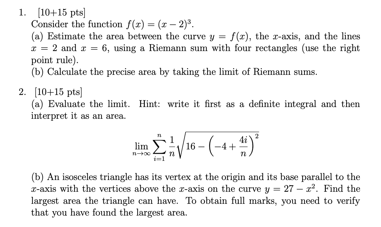 Solved 10+15ptsConsider the function f(x)=(x-2)3.(a) | Chegg.com