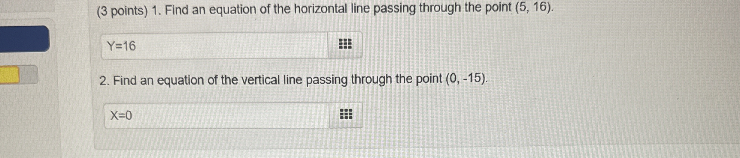 Solved (3 ﻿points) 1. ﻿Find an equation of the horizontal | Chegg.com