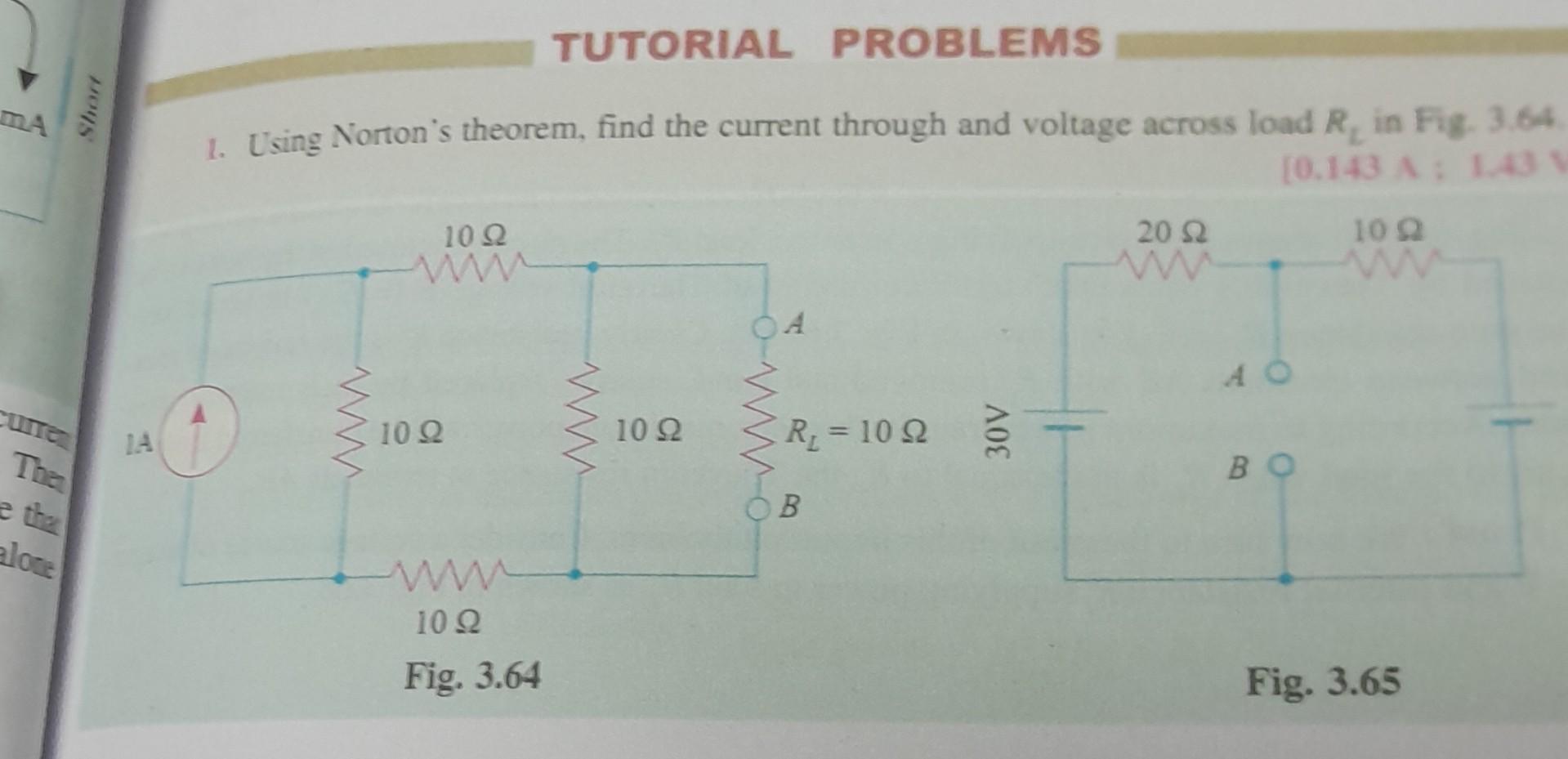 Solved 1. Using Norton's theorem, find the current through | Chegg.com