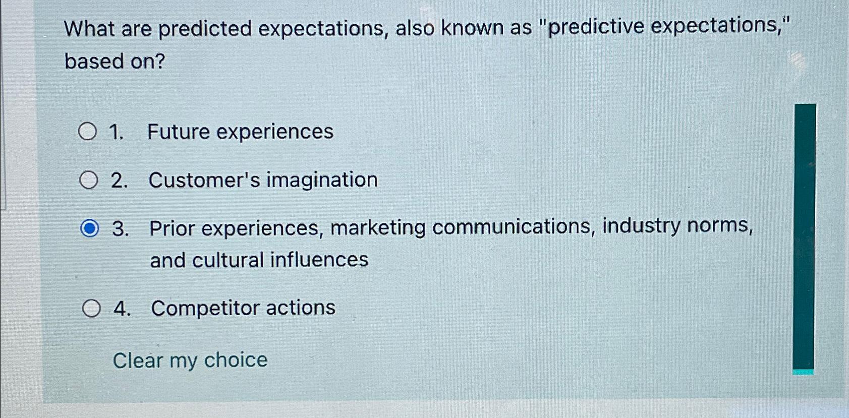 Solved What are predicted expectations, also known as | Chegg.com