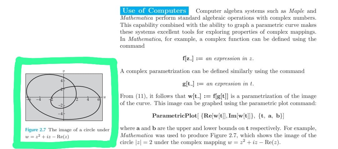 Solved use MATLAB to show the image of the circle |z|=2 | Chegg.com