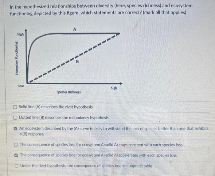 Solved In the hypothesized relationships between diversity | Chegg.com